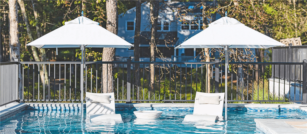 Umbrellas Designed for Water-Ledge Use: The Perfect Pool Ledge ...