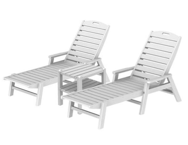 Recycled plastic pool loungers store