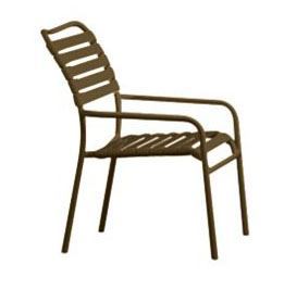 Tropitone Kahana Strap Dining Chair for Pool Deck and Patios Stackable ...