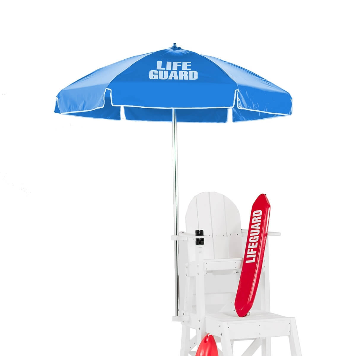 6.5 Foot Lifeguard Umbrella with Aluminum Pole, Printed - Pool ...