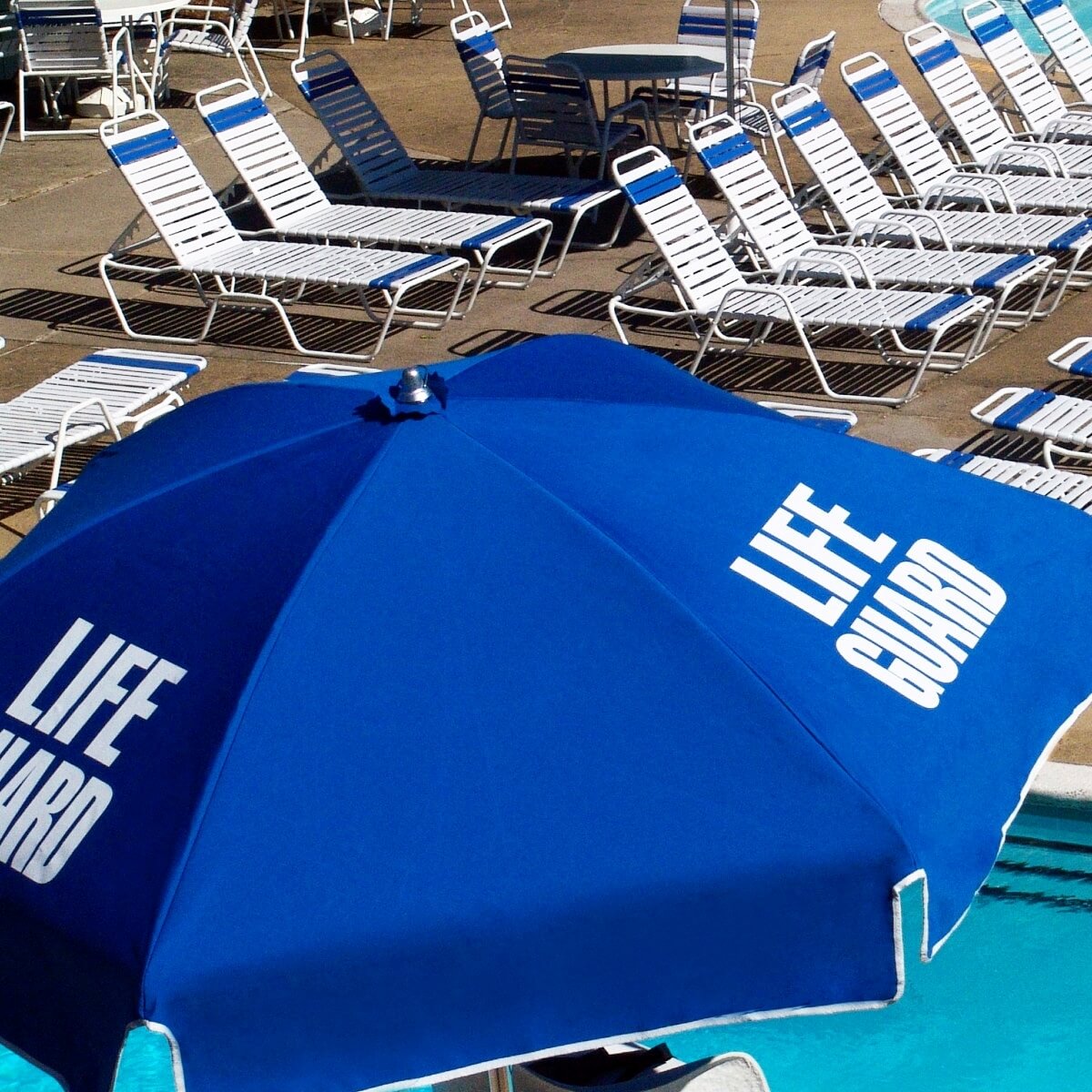 6.5 Foot Lifeguard Umbrella with Aluminum Pole, Printed - Pool ...