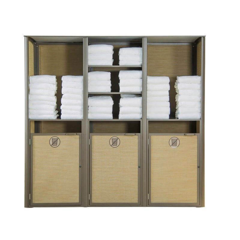 Commercial Aluminum Sunset Towel Valet - Pool Furniture Supply