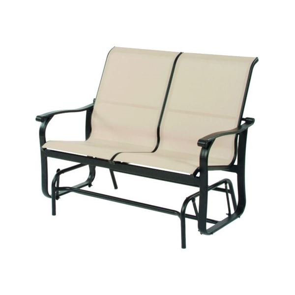 Rosetta High Back Loveseat Glider with Aluminum Frame - Pool Furniture ...