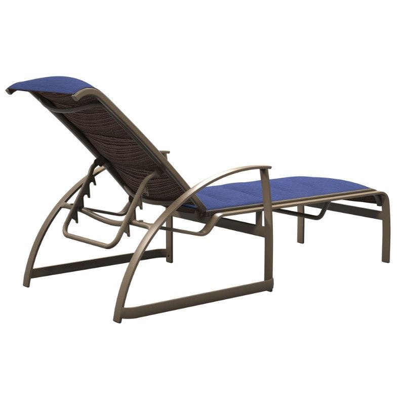 Tropitone MainSail Padded Sling Chaise Lounge with Stackable Commercial ...