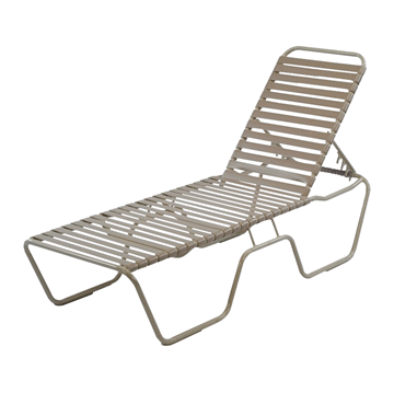Commercial Vinyl Strap Chaise Lounges Hotel Pool Furniture Aluminum ...