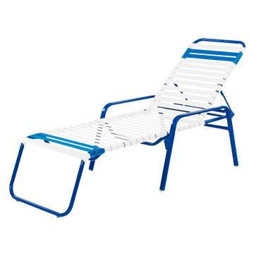 Commercial Vinyl Strap Chaise Lounges Hotel Pool Furniture Aluminum ...