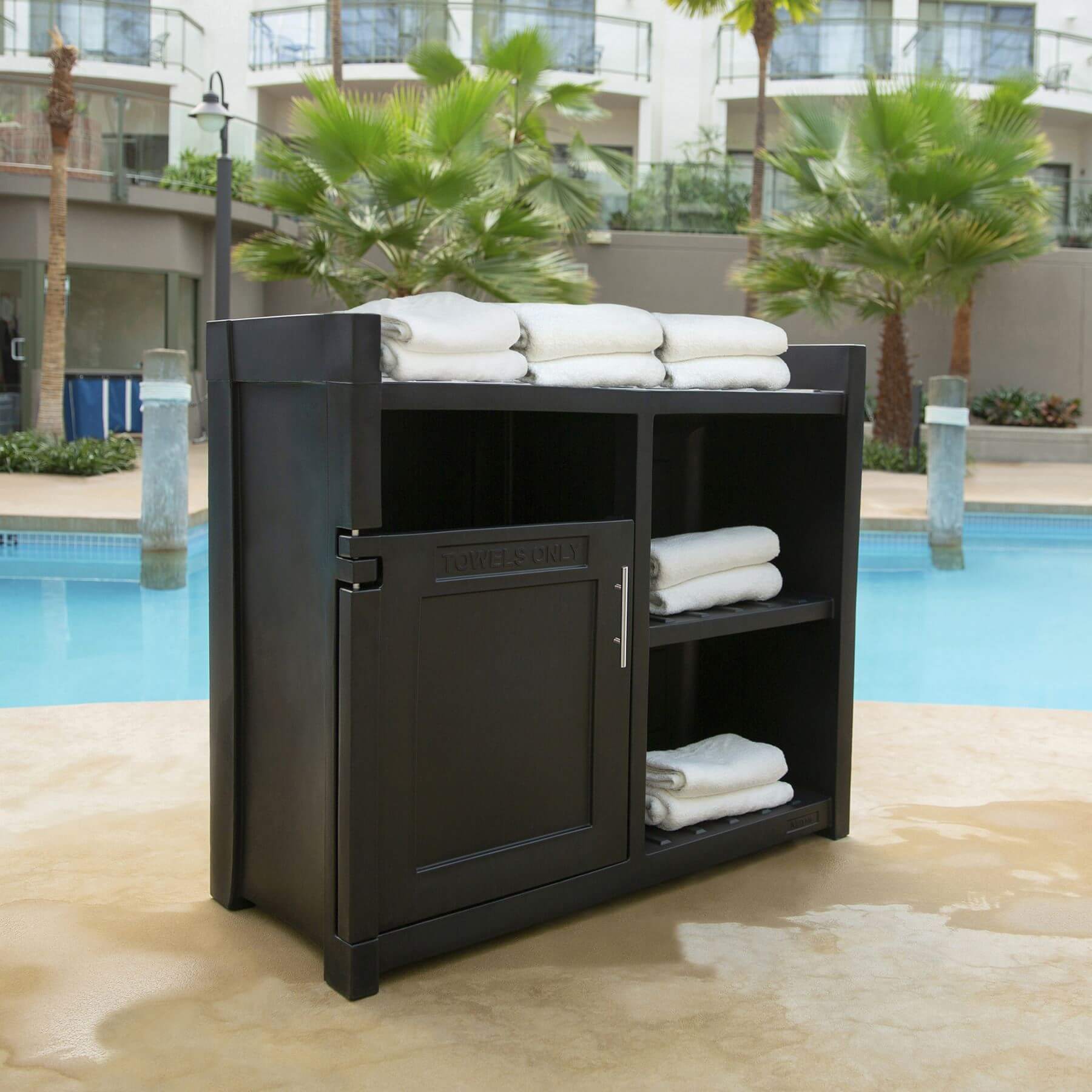 Fairfield Towel Valet and Storage Unit - Pool Furniture Supply