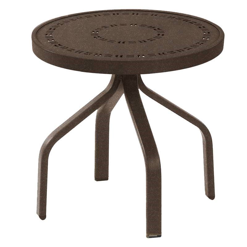 Round Punched Aluminum Poolside Side Table - 18" or 24" Diameter ...