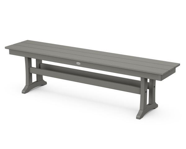 Backless Farmhouse Bench Recycled Plastic Polywood - Pool Furniture Supply