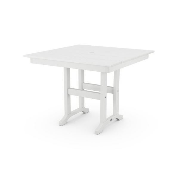 Farmhouse Dining Table 37" Square Recycled Plastic Polywood - Pool ...