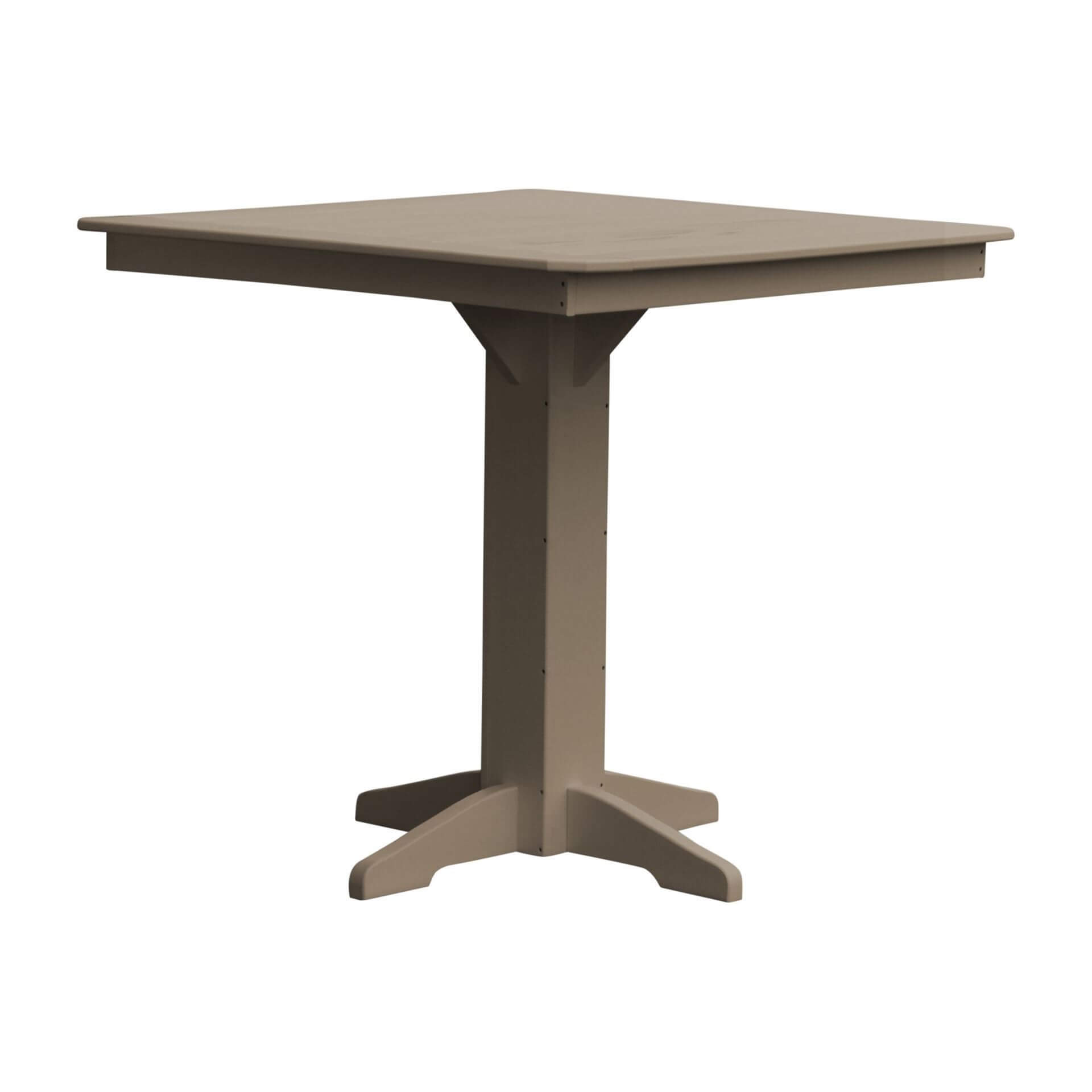 44" Square Bar Table Recycled Plastic - Pool Furniture Supply