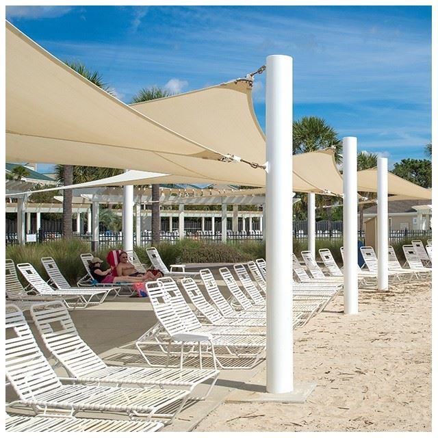 Hyperbolic Sail Shade 10 ft Entry with Steel Frame - Pool Furniture Supply