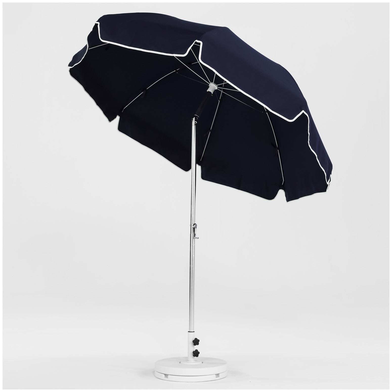 Laurel 7.5 Foot Steel Rib Patio Umbrella With Valance And Button Tilt ...