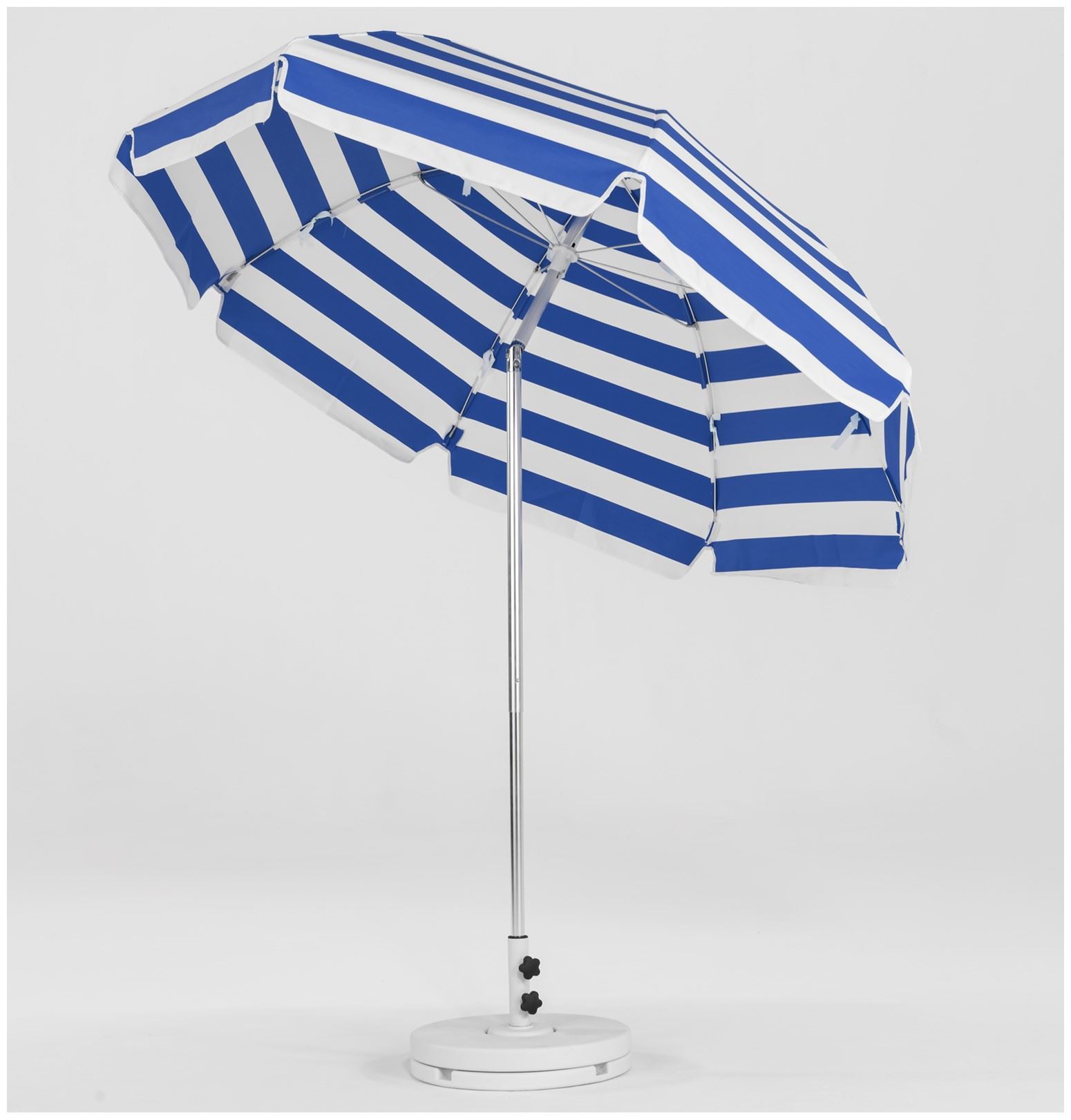 Laurel 7.5 Foot Steel Rib Patio Umbrella With Valance And Button Tilt ...