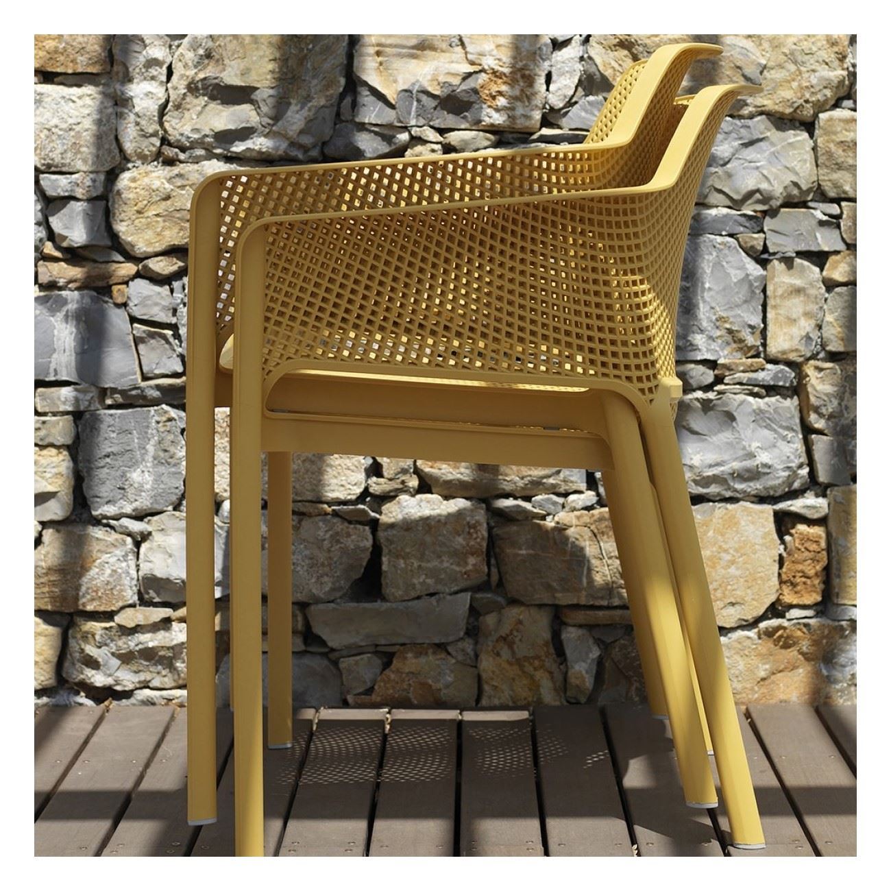 Net Stacking Fiberglass Reinforced Plastic Resin Armchair - Pool ...