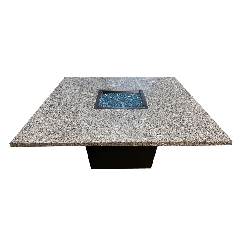 Large Square Dining Fire Pit Table - Pool Furniture Supply