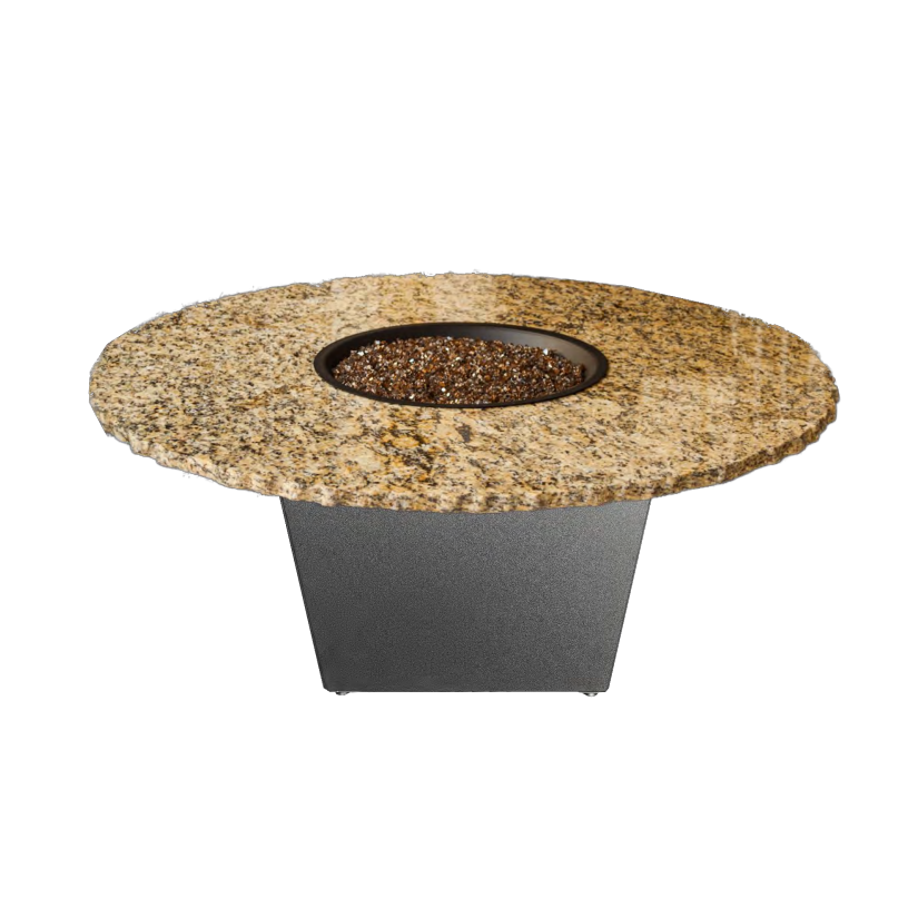 Large Round Dining Fire Pit Table - Pool Furniture Supply