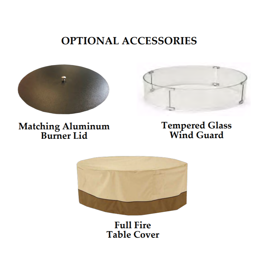 Large Round Dining Fire Pit Table - Pool Furniture Supply