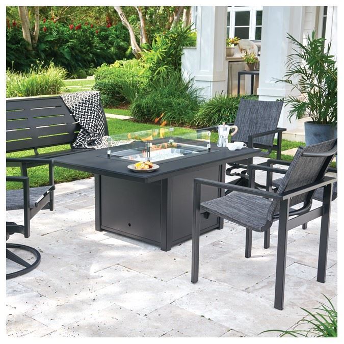 36x54 Rectangular Fire Table w/ MGP Top - Pool Furniture Supply