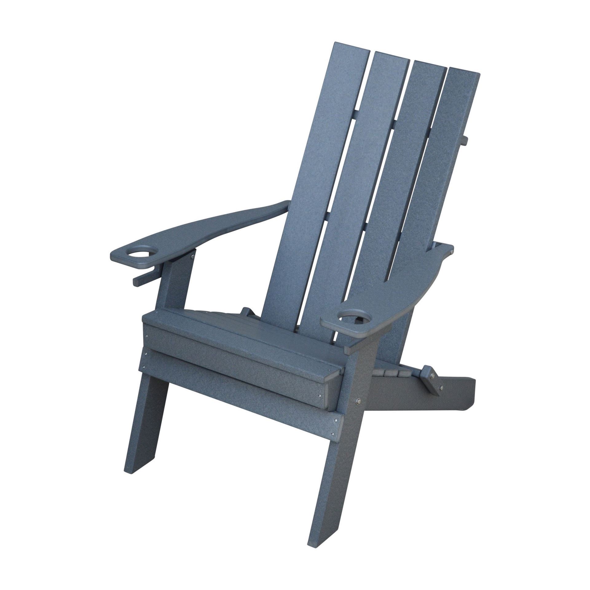 Hampton Folding Adirondack Chair Recycled Plastic - Pool Furniture Supply
