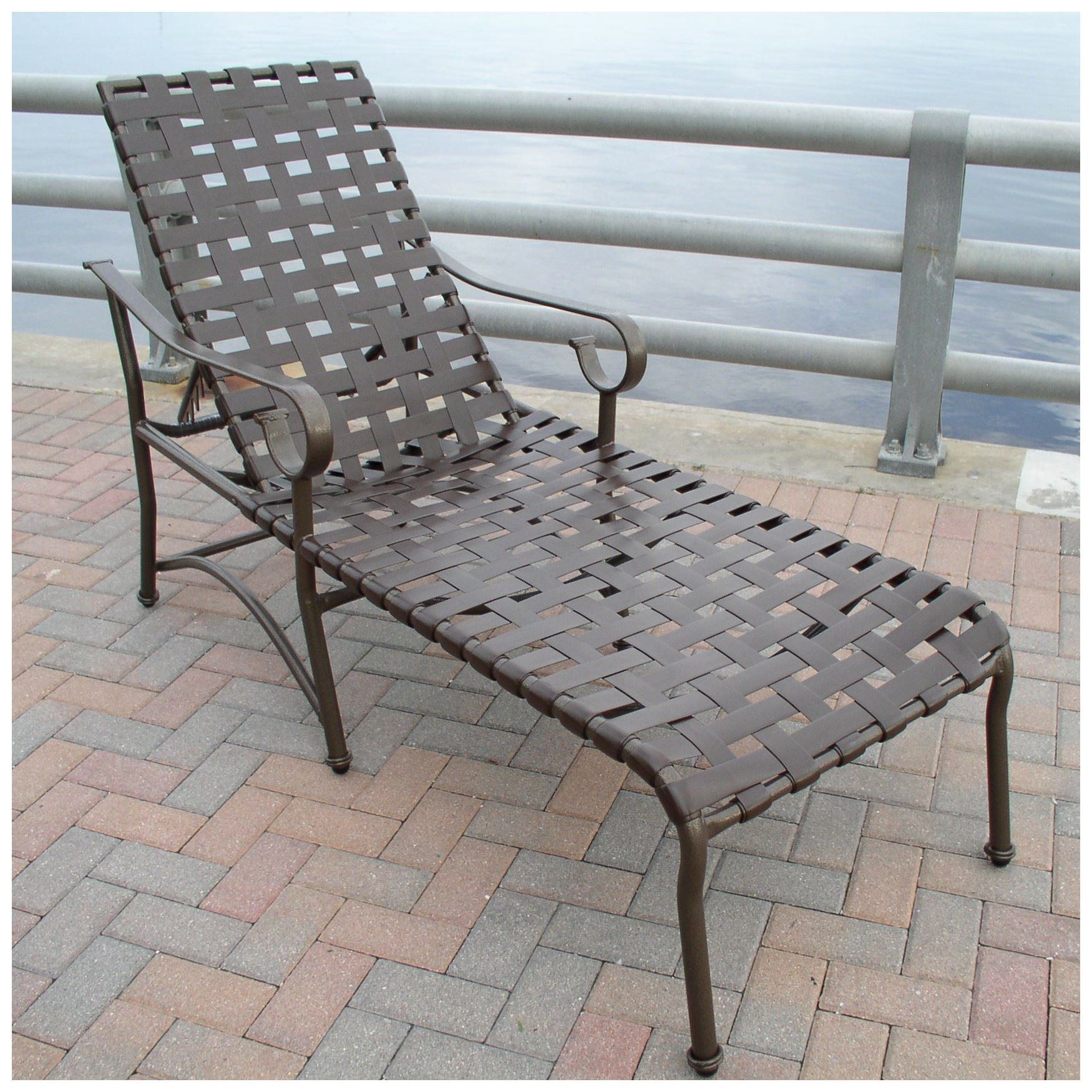 Crossweave Sierra Chaise Lounge Classic w/ Arms - Pool Furniture Supply