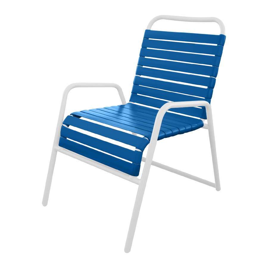 Classic Vinyl Strap Dining Chair - Pool Furniture Supply