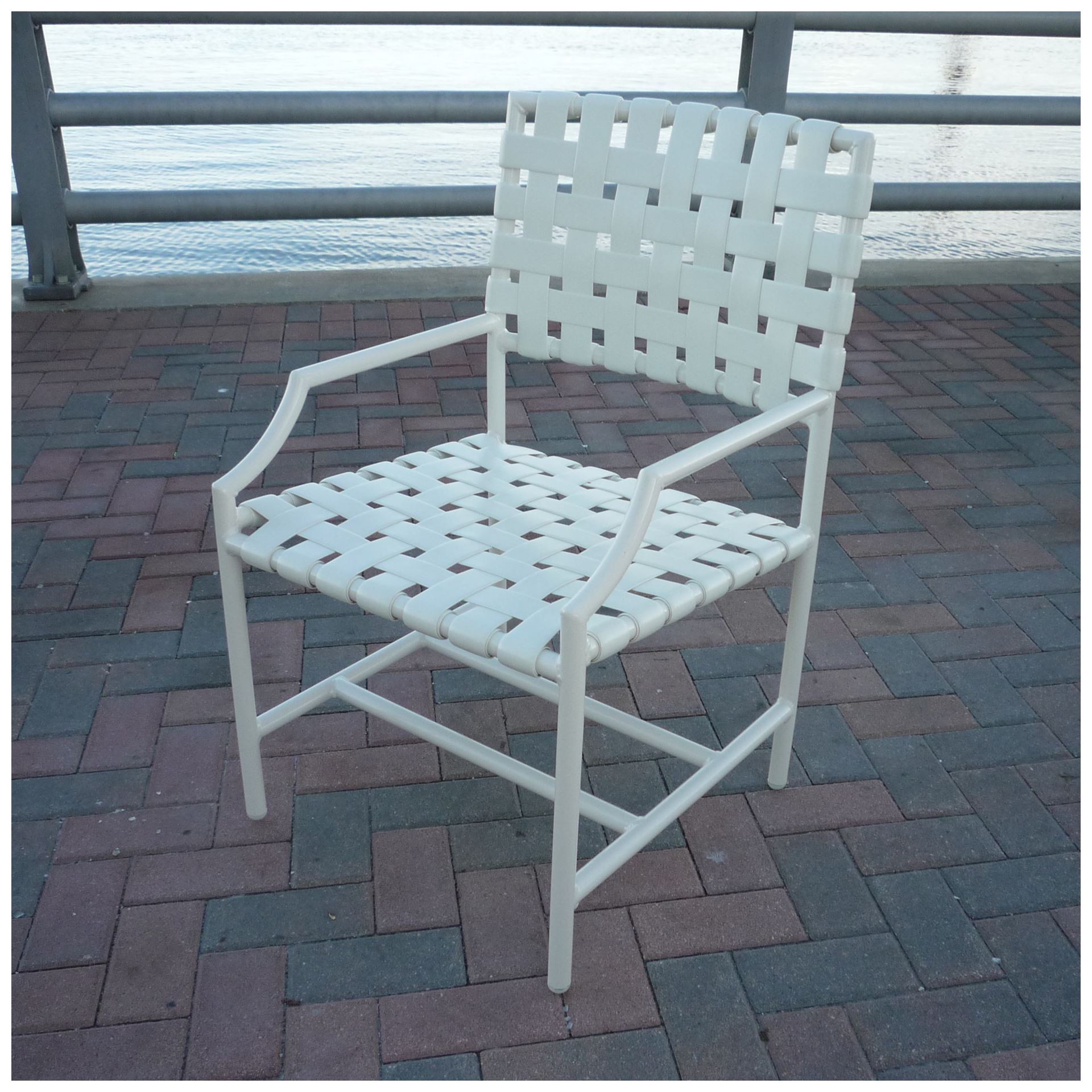 Brazil Crossweave Vinyl Strap Dining Chair - Pool Furniture Supply