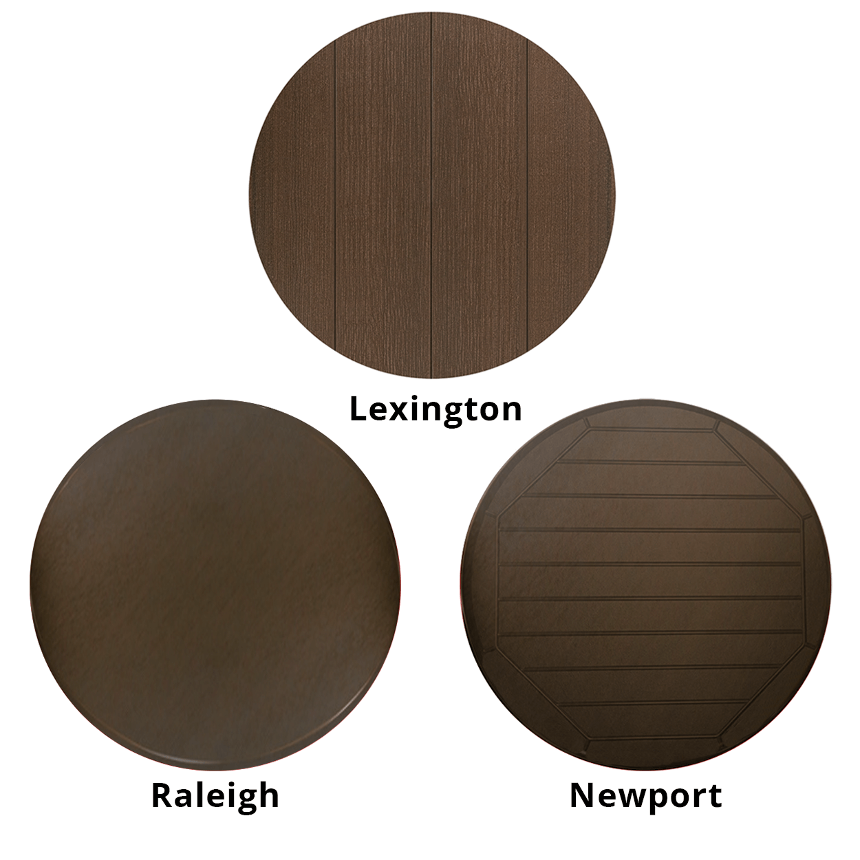 19” Round Side Table with Recycled Poly Top and Powder-coated Aluminum ...