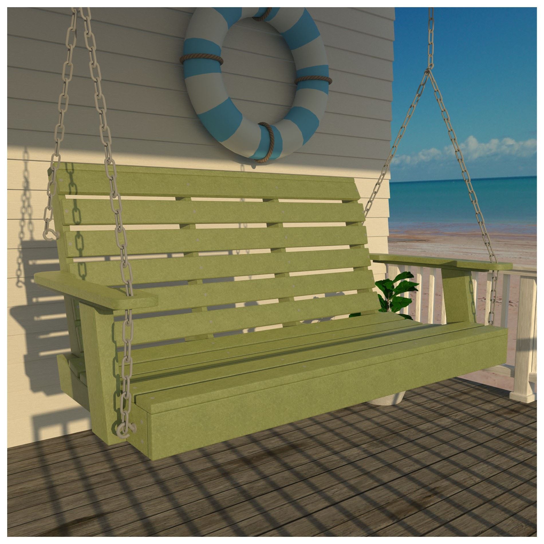 4 Ft. Sunrise Coast Porch Swing Bench - Pool Furniture Supply