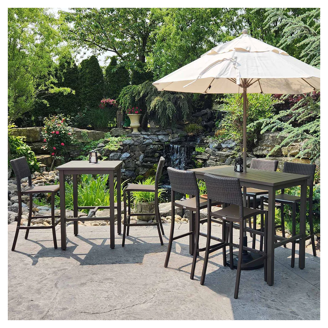 Sigma Rectangular Bar Height Table - Pool Furniture Supply