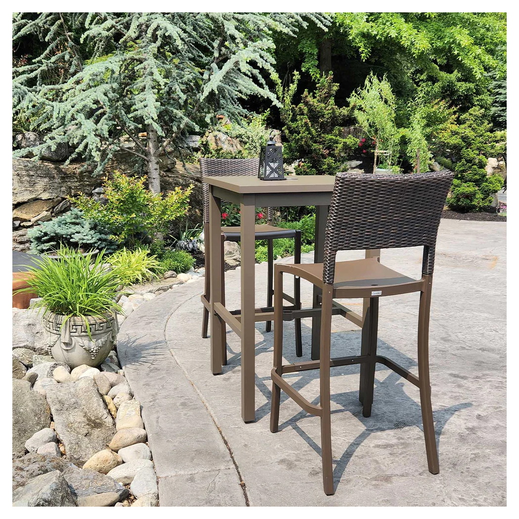 Sigma Square Bar Height Patio Table - Pool Furniture Supply
