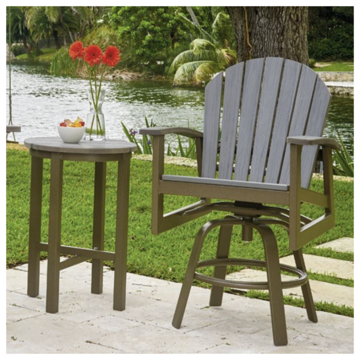 Rustic Round Side Table MGP - Pool Furniture Supply