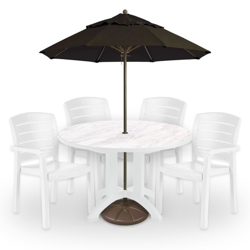 Acadia Aquaba Patio Collection Plastic Resin Package - 3 Sets - Pool ...