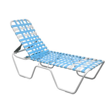 Commercial Vinyl Strap Chaise Lounges Hotel Pool Furniture Aluminum ...