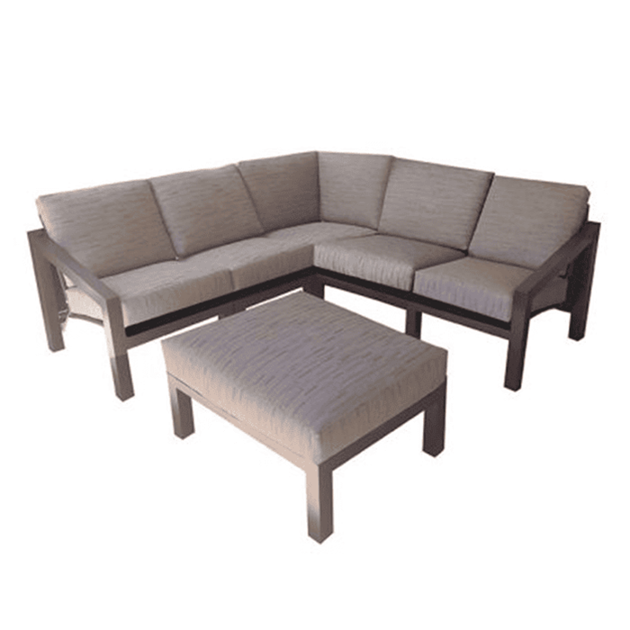 Millennium Deep Seating Cushion Center Section Chair - All Aluminum ...