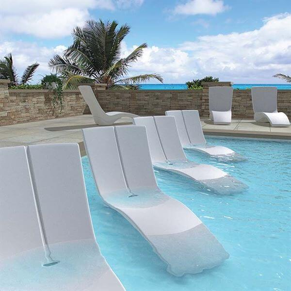 Tropitone In-Pool Furniture, Curve Chaise Lounge made of Rotoform ...