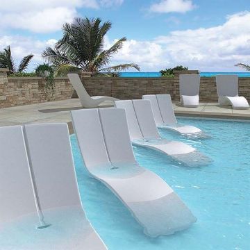 In Water Chaise Lounges for Pool Ledge Use - Pool Furniture Supply