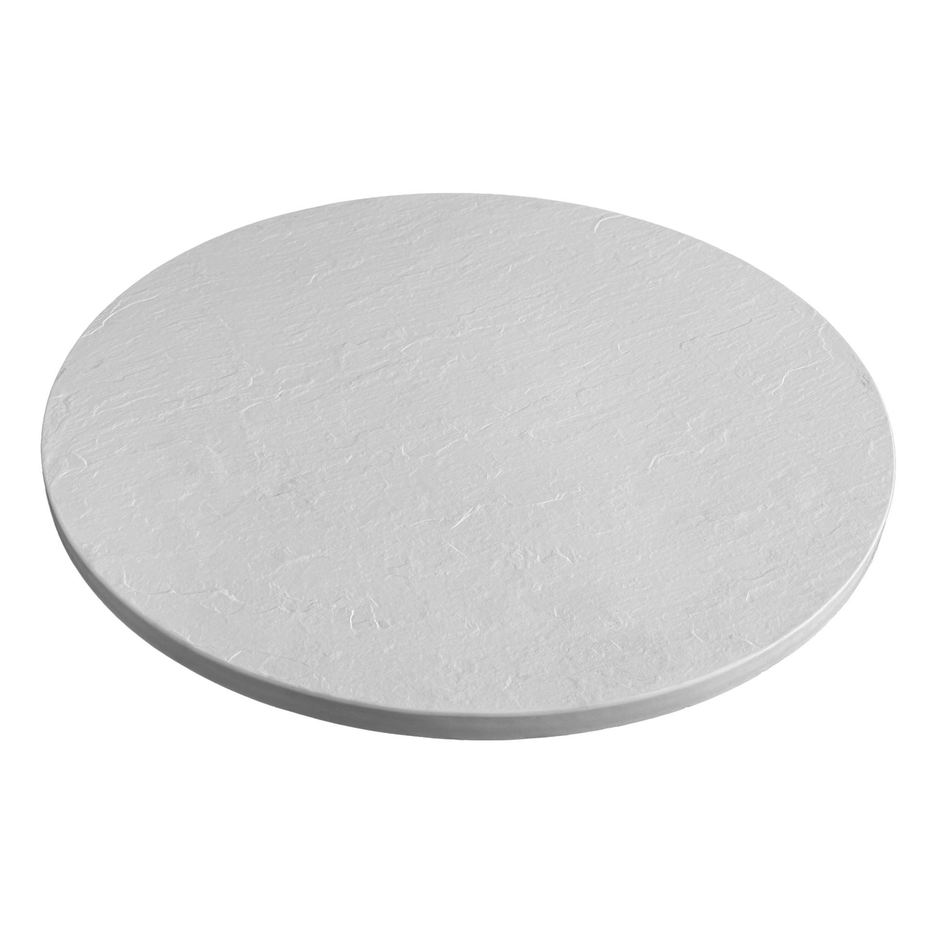 30” Classic Round Fiberglass Top Hotel Patio Dining Table with Aluminum ...