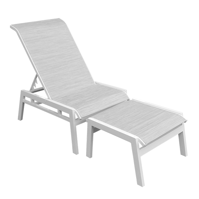 Deville Sling Patio Ottoman - Pool Furniture Supply