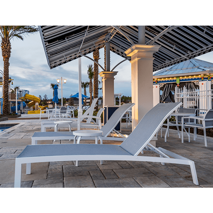 Micamy Sling Chaise Lounge with Commercial Aluminum Frame - Pool ...