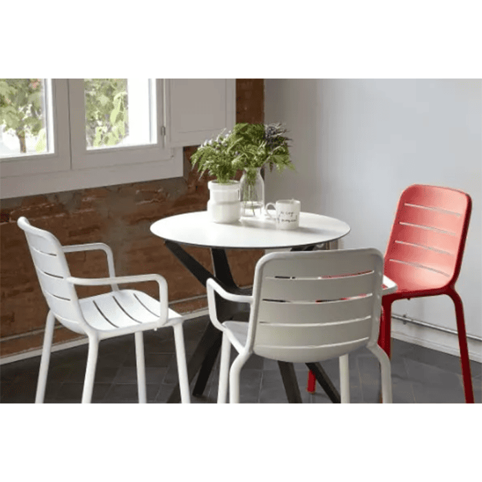 Gina Stackable Polypropylene Patio Cafe Chair - Pool Furniture Supply