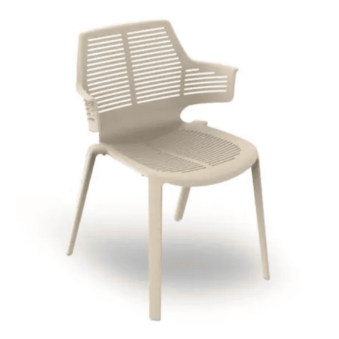 Ikona Stackable Polypropylene Patio Cafe Armchair - Pool Furniture Supply