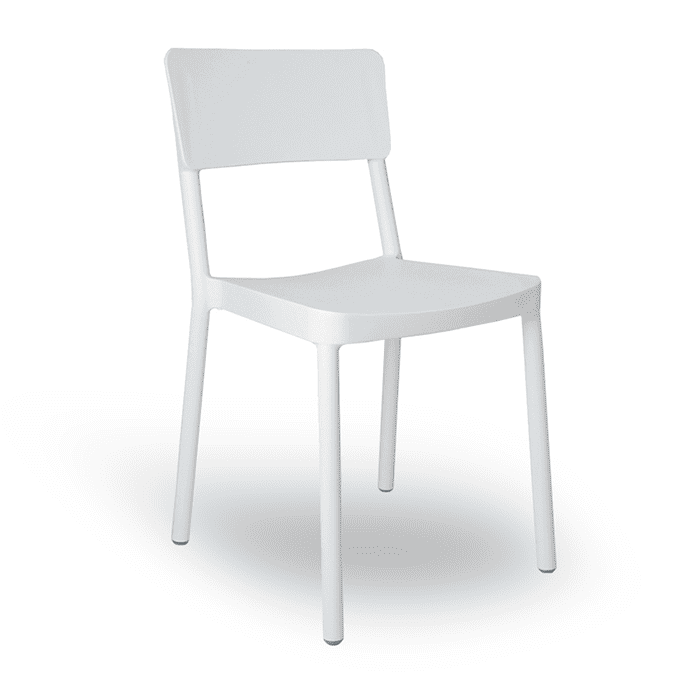 Lisboa Stackable Polypropylene Patio Cafe Chair - Pool Furniture Supply