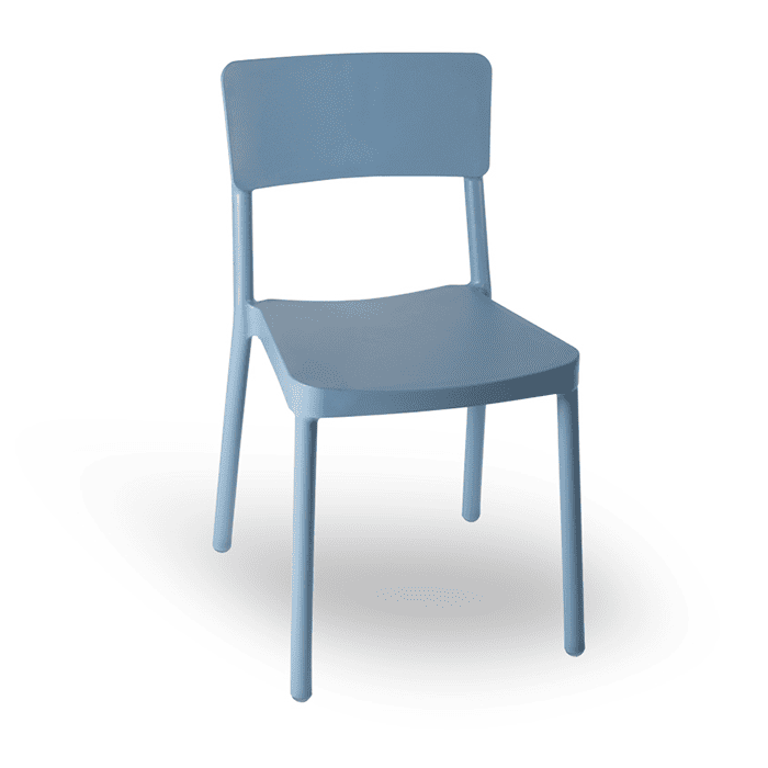 Lisboa Stackable Polypropylene Patio Cafe Chair - Pool Furniture Supply