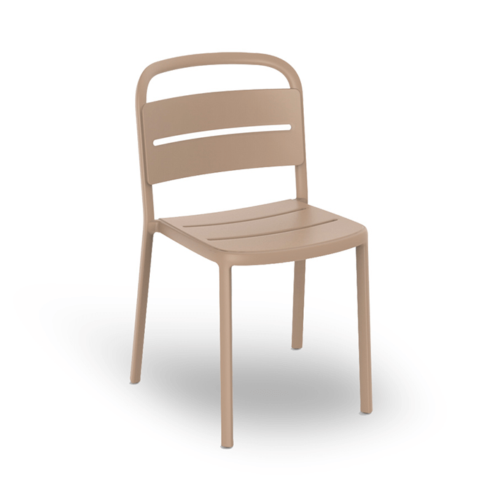 Como Stackable Polypropylene Patio Dining Armless Chair - Pool ...