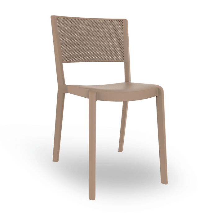 Spot Stackable Polypropylene Patio Cafe Chair - Pool Furniture Supply