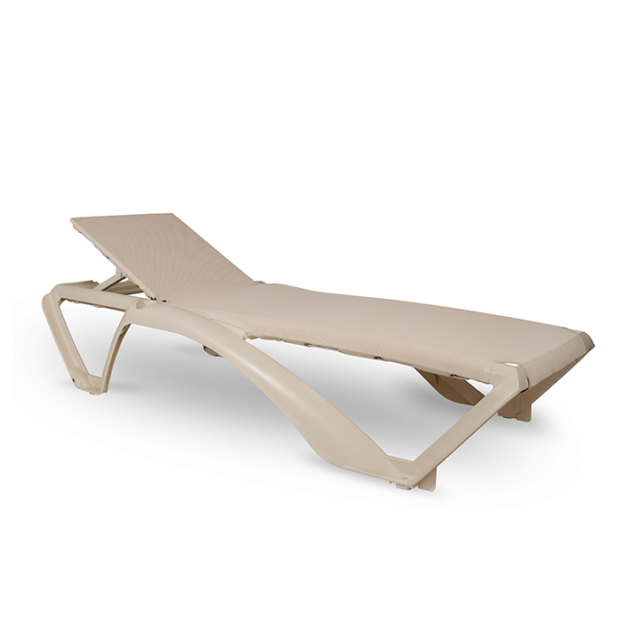 Marina Club Sunbed Stackable Polypropylene Sling Chaise Lounge - Pool Furniture Supply