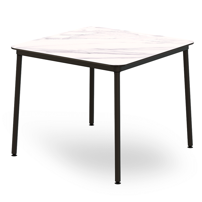 Hub HPL Top Square Patio Dining Table with Adjustable Feet and Epoxy ...