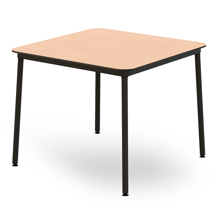 Hub HPL Top Square Patio Dining Table with Adjustable Feet and Epoxy ...