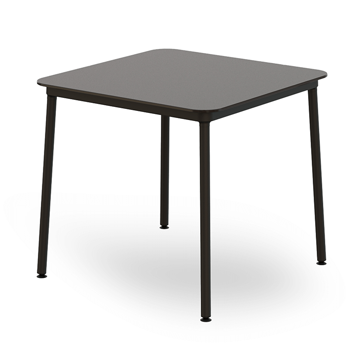 Hub HPL Top Square Patio Dining Table with Adjustable Feet and Epoxy ...